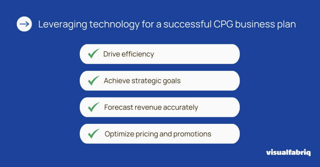 CPG business plan: revenue forecasting and optimization